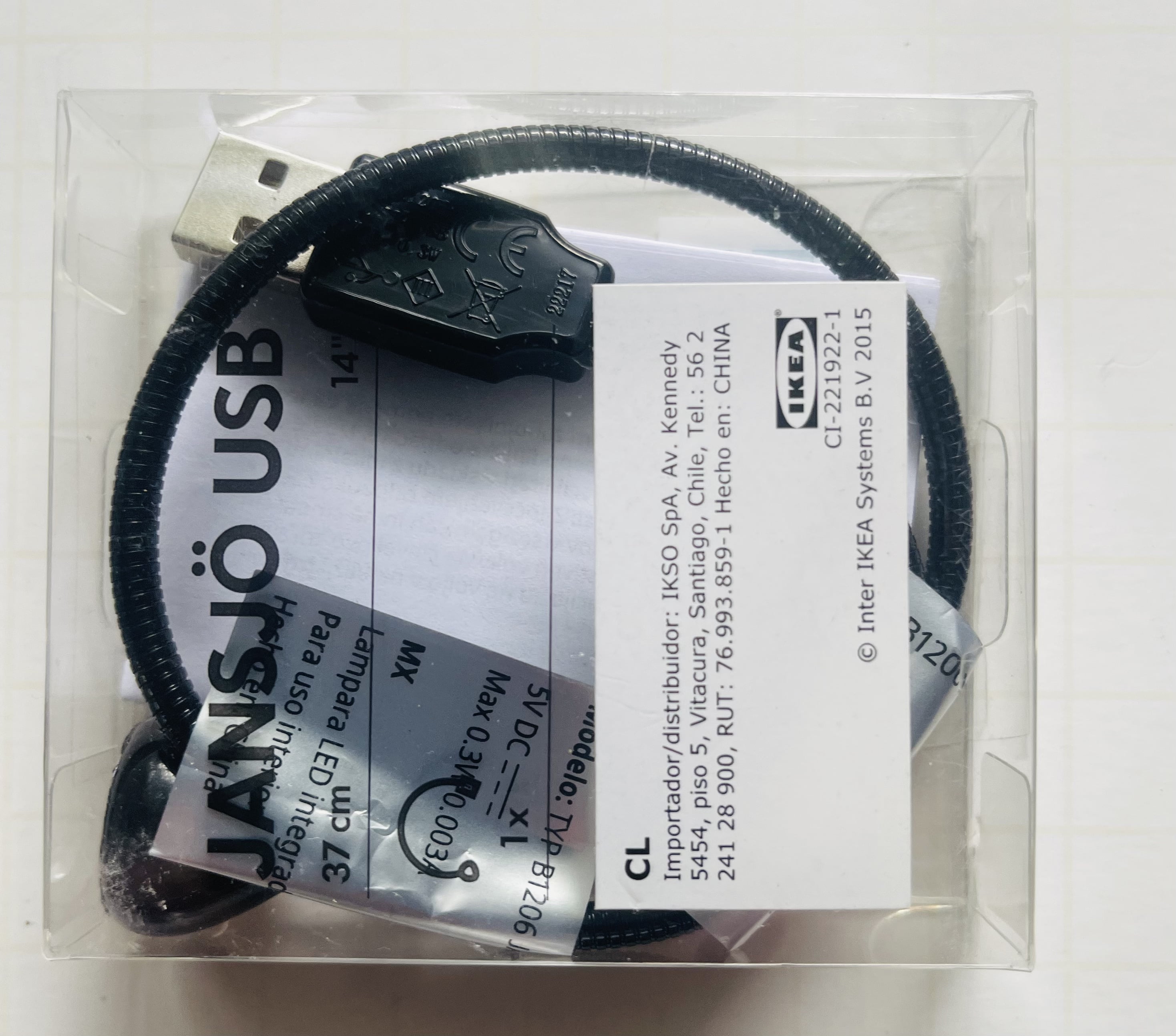 JANSJÖ LED USB lamp, black, 15 " - Walmart.com
