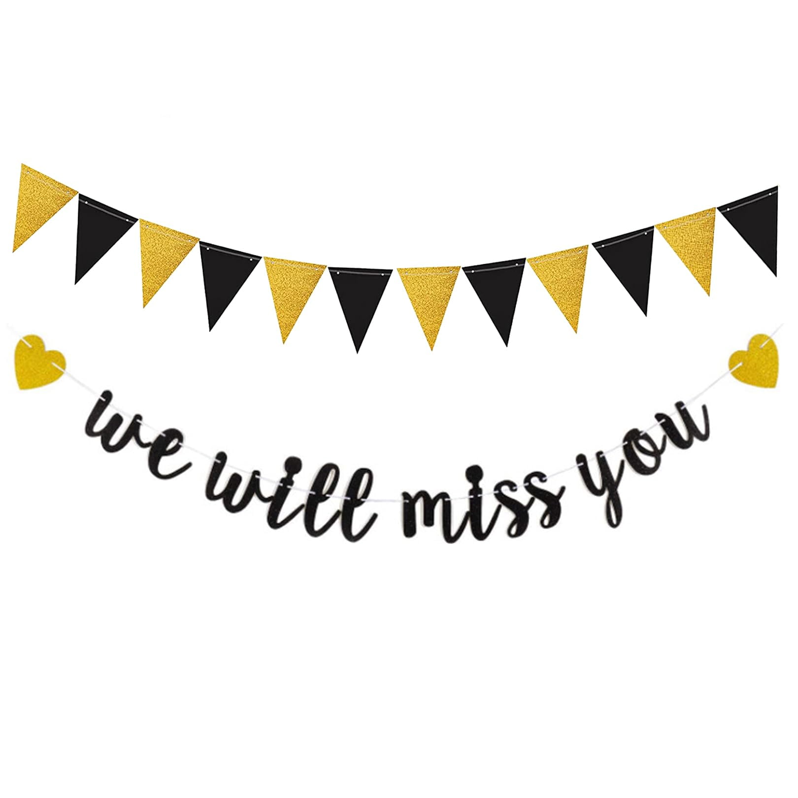 JANSONG We Will Miss CM31 You Banner Black and Triangle Flag Banner ...