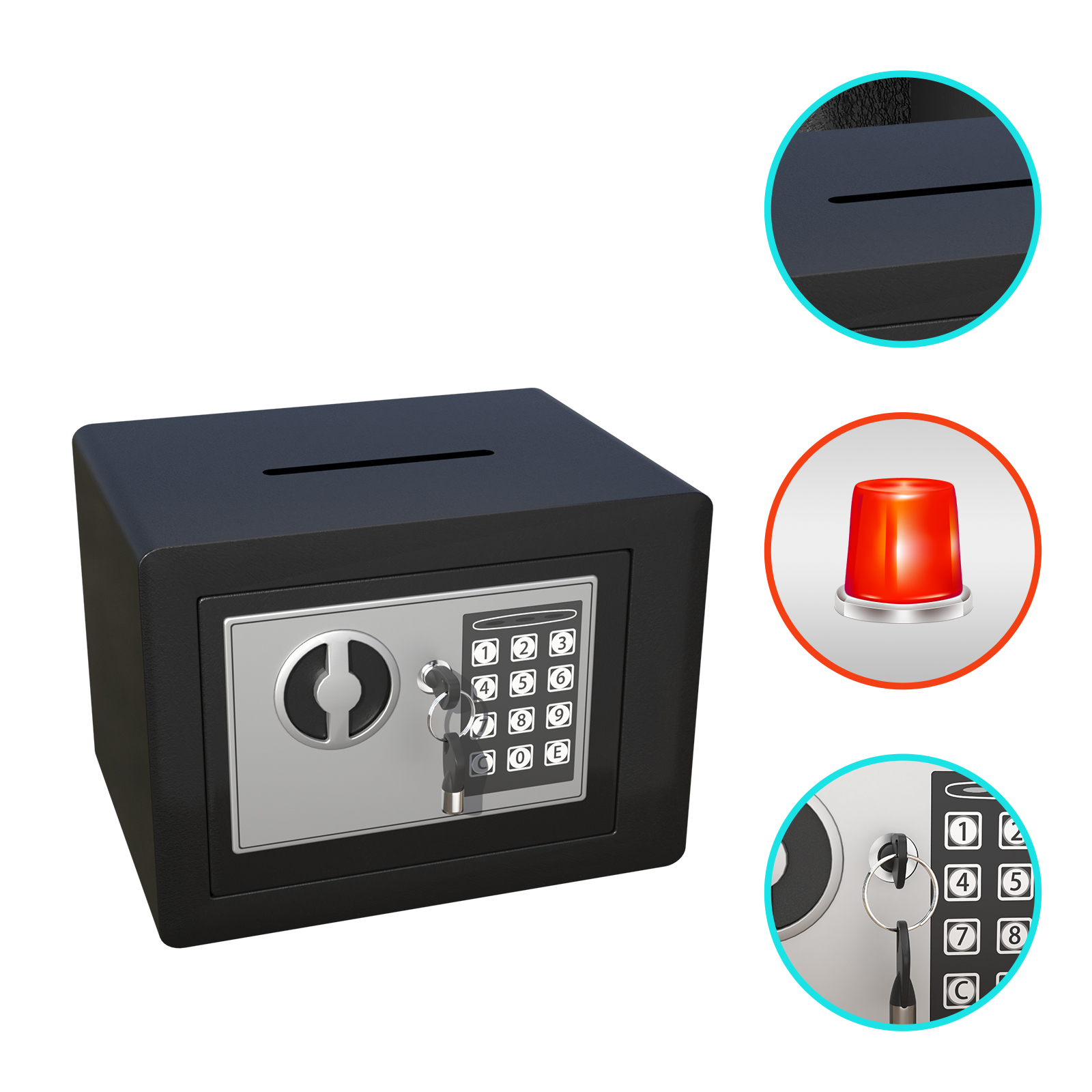 JAORD 17E Electronic Deluxe Digital Security Safe - Black/Silver with ...