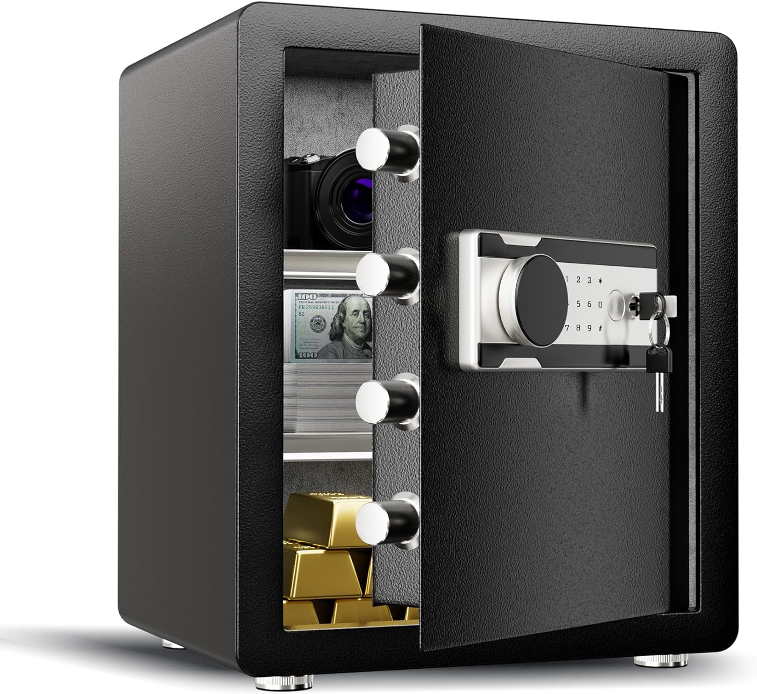 JAORD 2 Cubic Safe Box, Steel Security Safe With Lock Box/Electronic ...