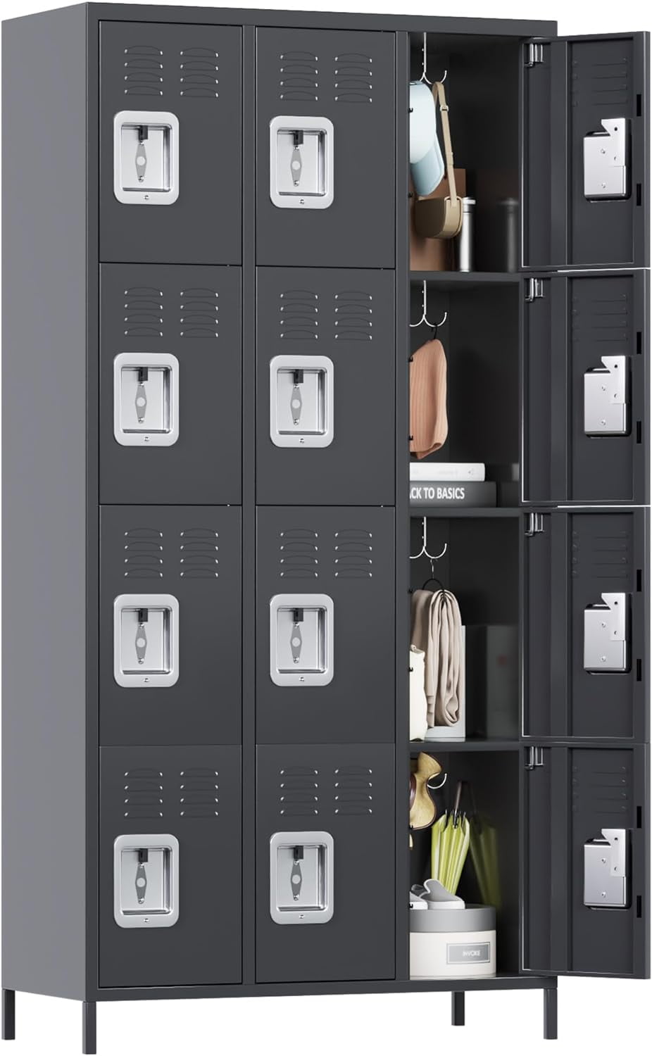JAORD Metal Locker Storage Cabinet, Lockers Cabinet for Employees with ...
