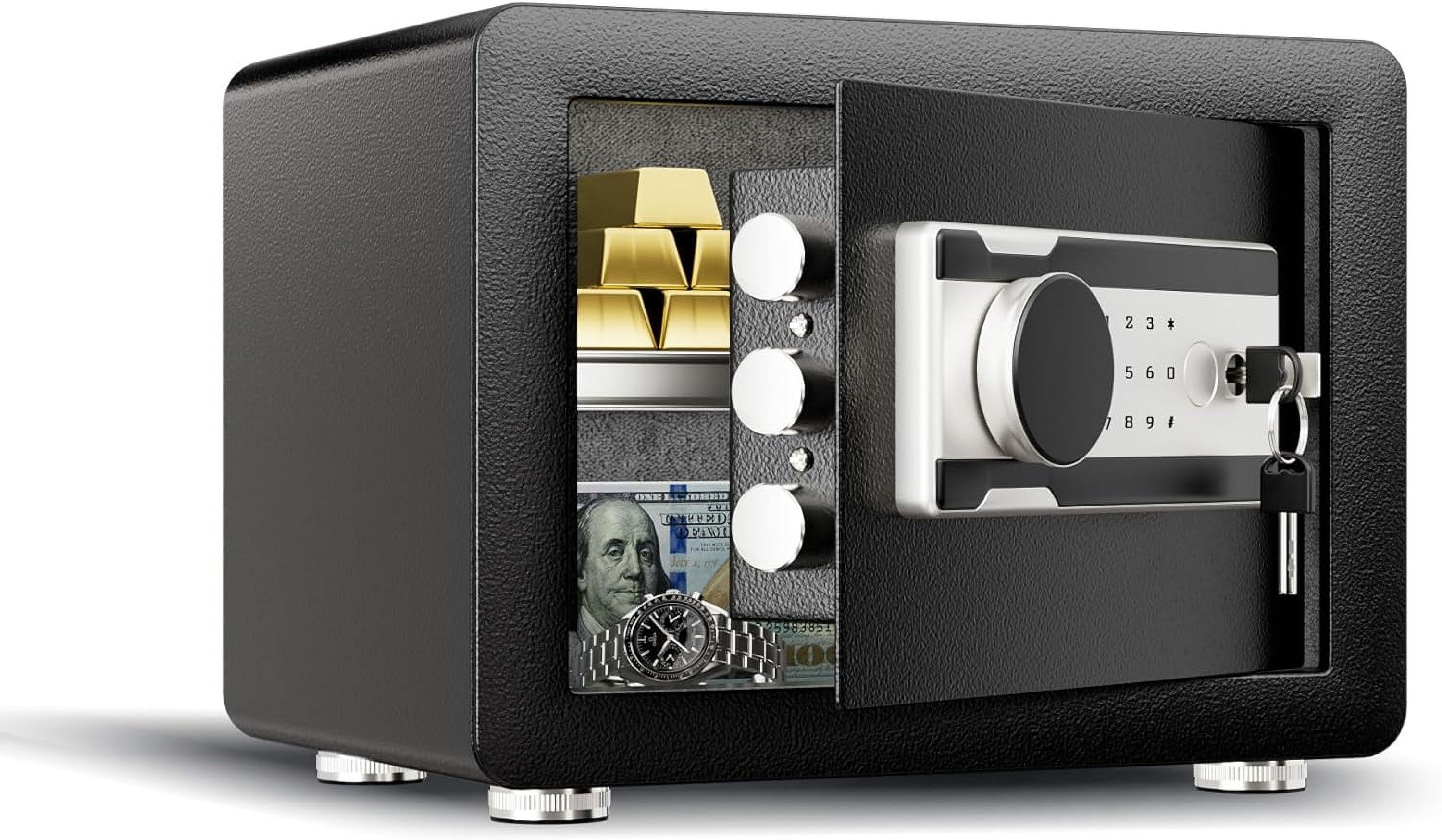 JAORD Safe Box, 0.8 Cubic Feet Steel Security Safe with Lock Box ...