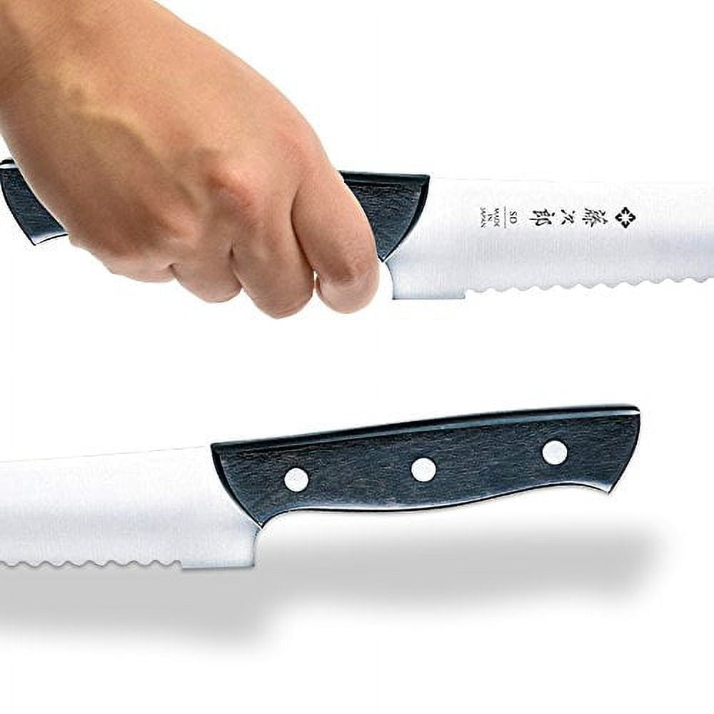 JAPAN Hand Made Chef Bread Knife Slicer Cutter, 10.6" Blade ...