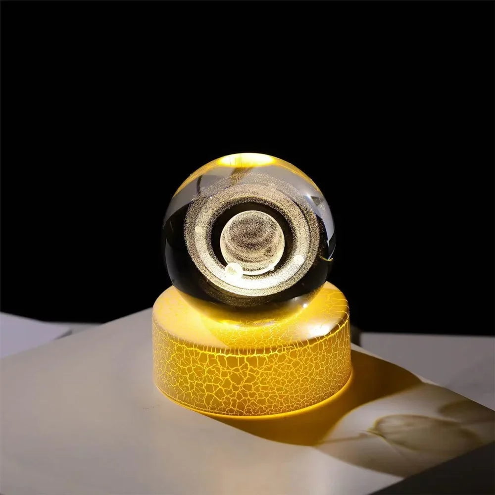 Unique 3D Crystal Ball Lamp - Galaxy & Planetary Projections Night ...