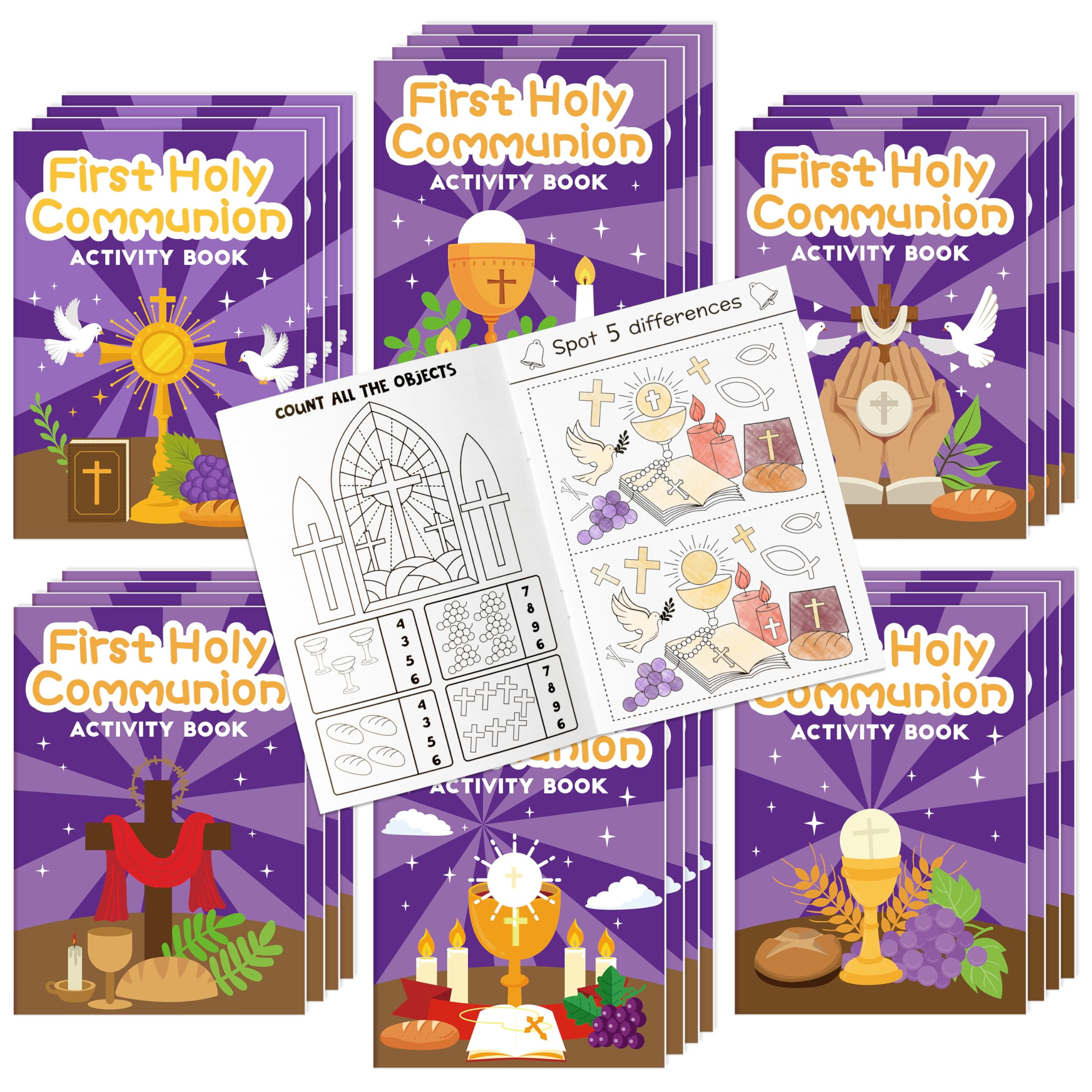 JAPBOR First Holy Communion DHF10 Coloring Books - 24PCS Mini Activity ...