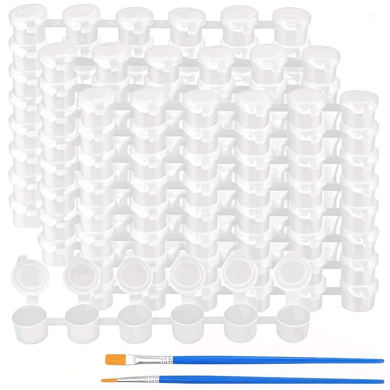 JAPCHET 150 Strips 900 Pots 3ml Mini Acrylic Empty Paint Pots Set ...