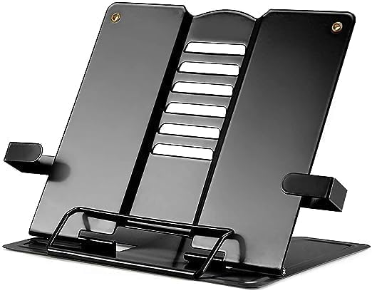 JAPTI Portable Metal Book Stand HolderAdjustableFoldable Design for ...