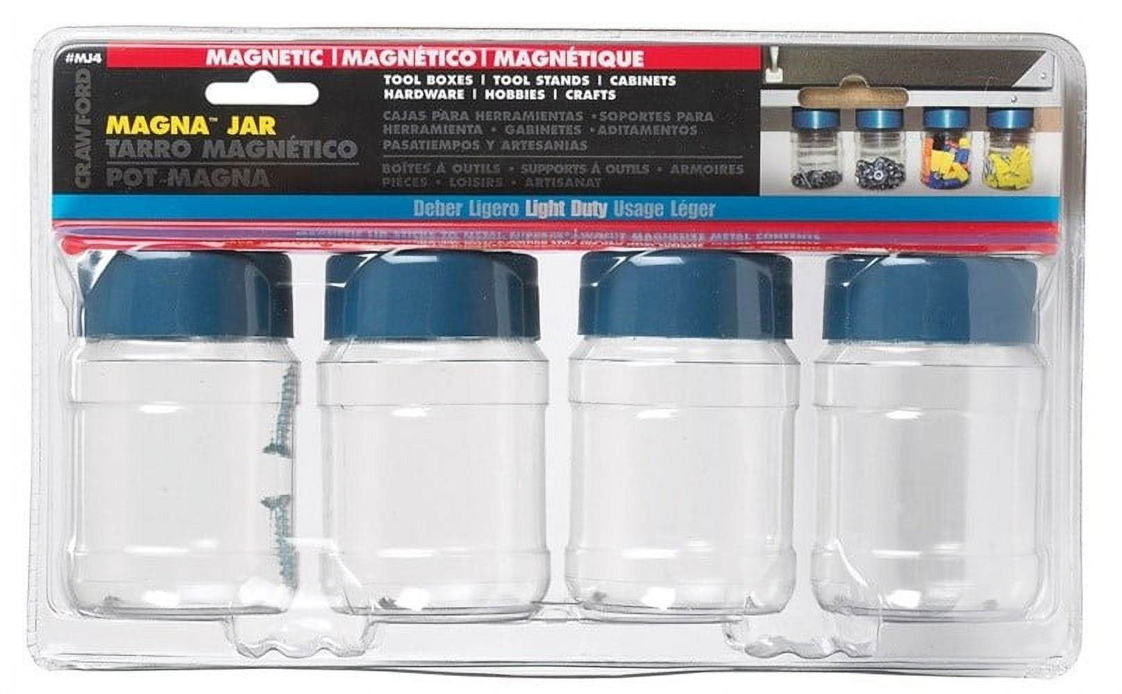 Magna Lid Magnetic Parts Jar 3-1/4 X 2-1/4 To 1 Lb Rubber Clamshell 4 ...