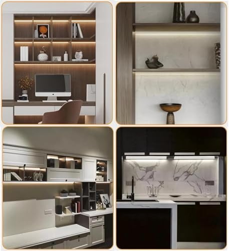 JARBIH 5Pack Surface Mounted LED Linear Aluminum Profile, 45 Degree Led ...