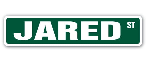 JARED Street Sign Childrens Name Room Sign | Indoor/Outdoor | 36" Wide ...