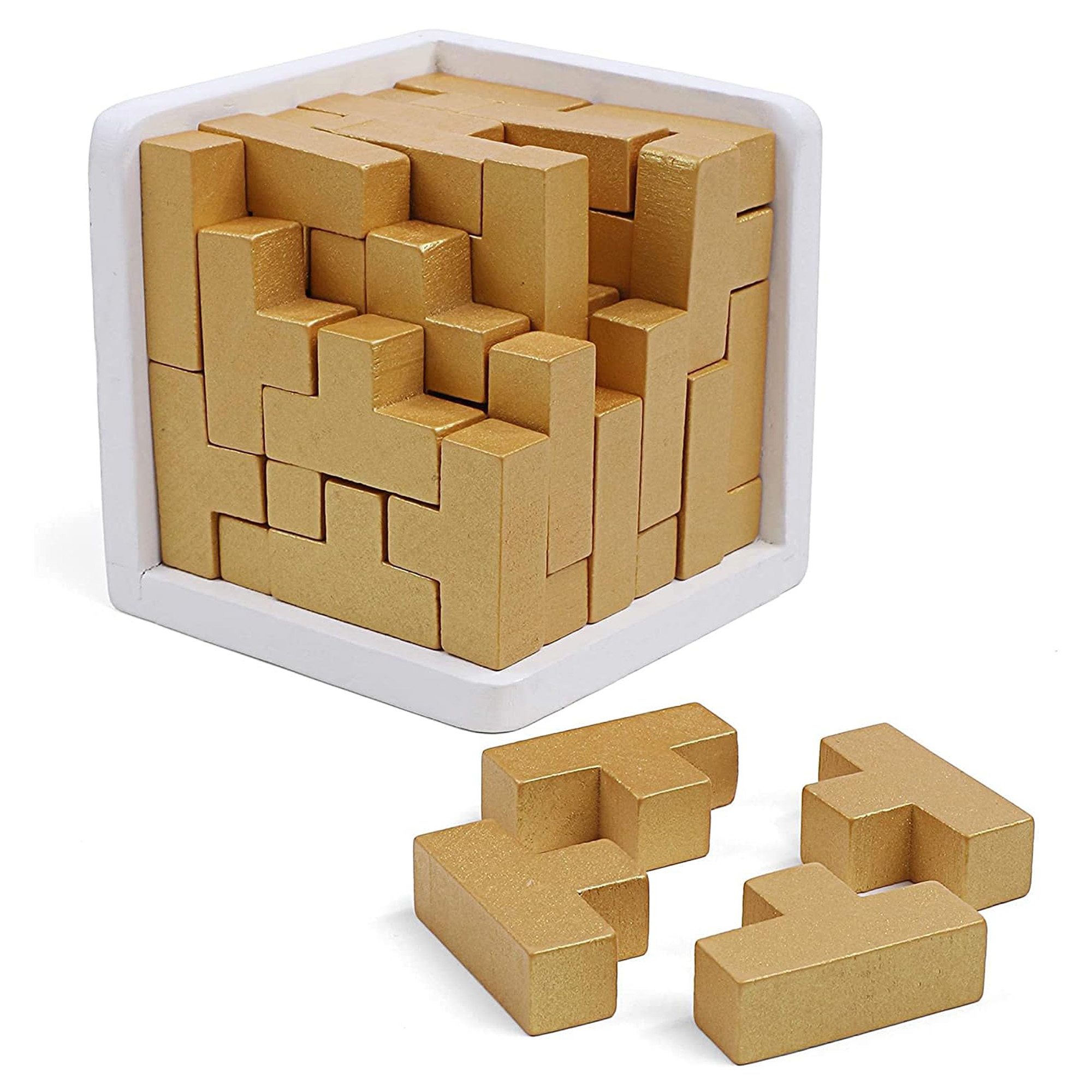 Square Packing Challenge - Brain Teaser Wooden Puzzle - Walmart.com
