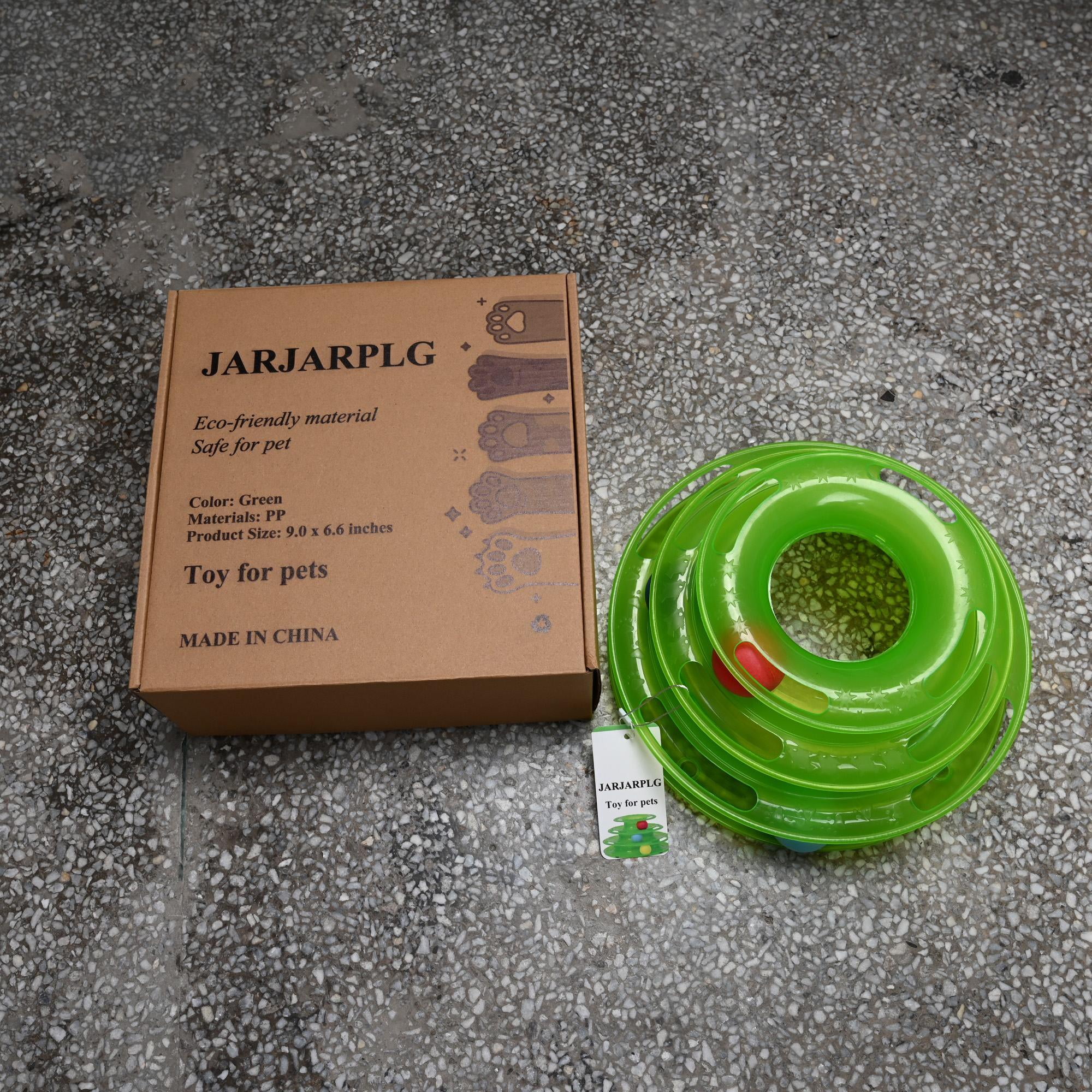 JARJARPLG Toy for pets Green Pet Maze Ball Toy, PP Material, 9.0 x 6.6 ...