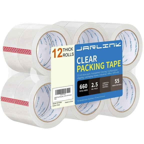 Clear Packing Tape, Heavy Duty Packaging Tape 1.88 inch x 55 Yards ...