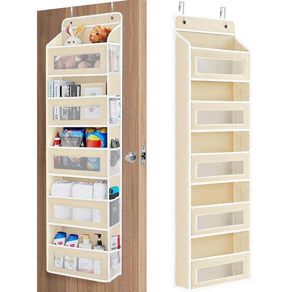 Over The Door Organizer Storage, 5 Shelf Hanging Door Organizer with 5 ...