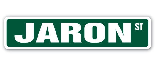 JARON Street Sign Childrens Name Room Sign | Indoor/Outdoor | 36" Wide ...