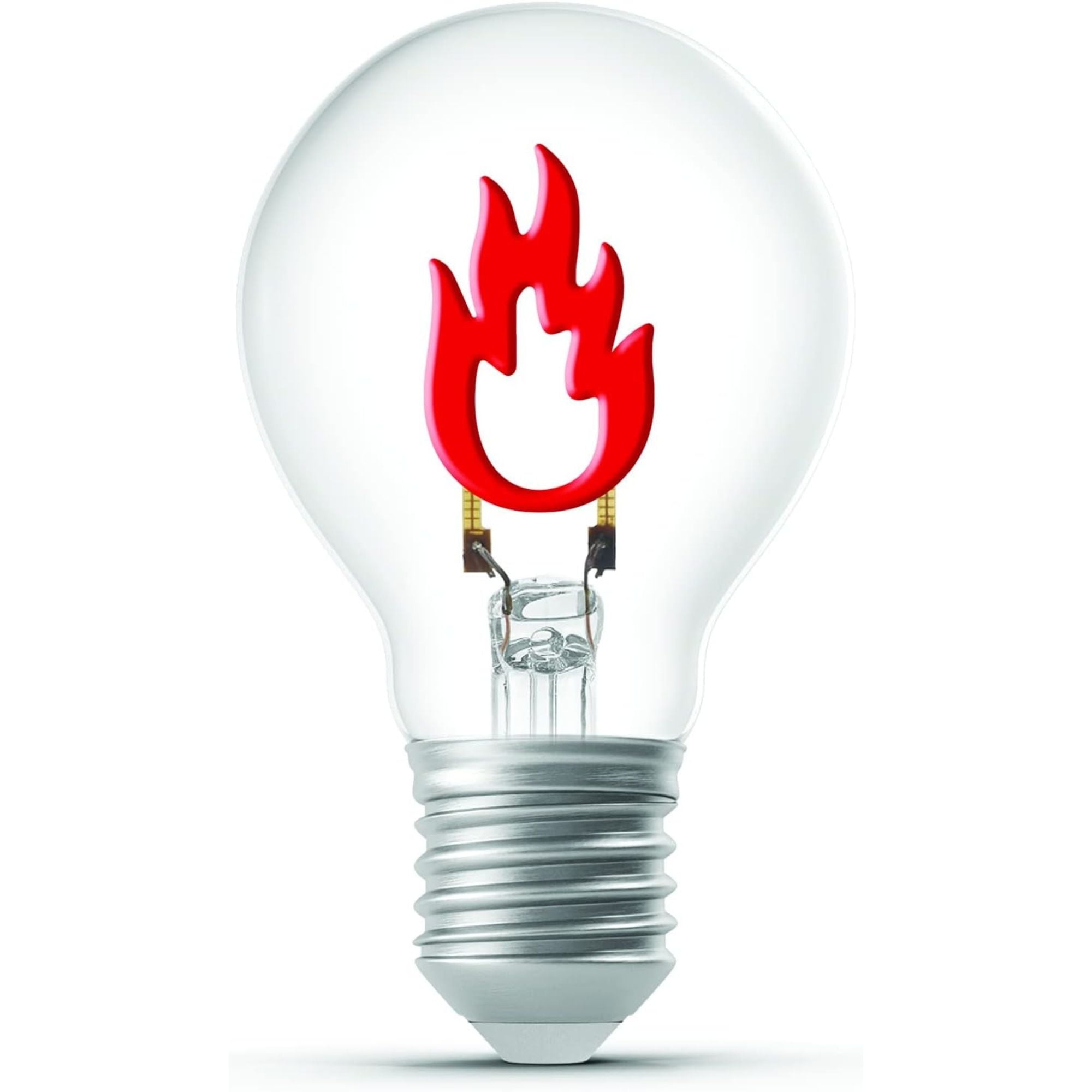 JARV - Flame Shape Illumination Filament LED Bulb, Trndy Tech 2W (60W Equivalent) E26 Base ...