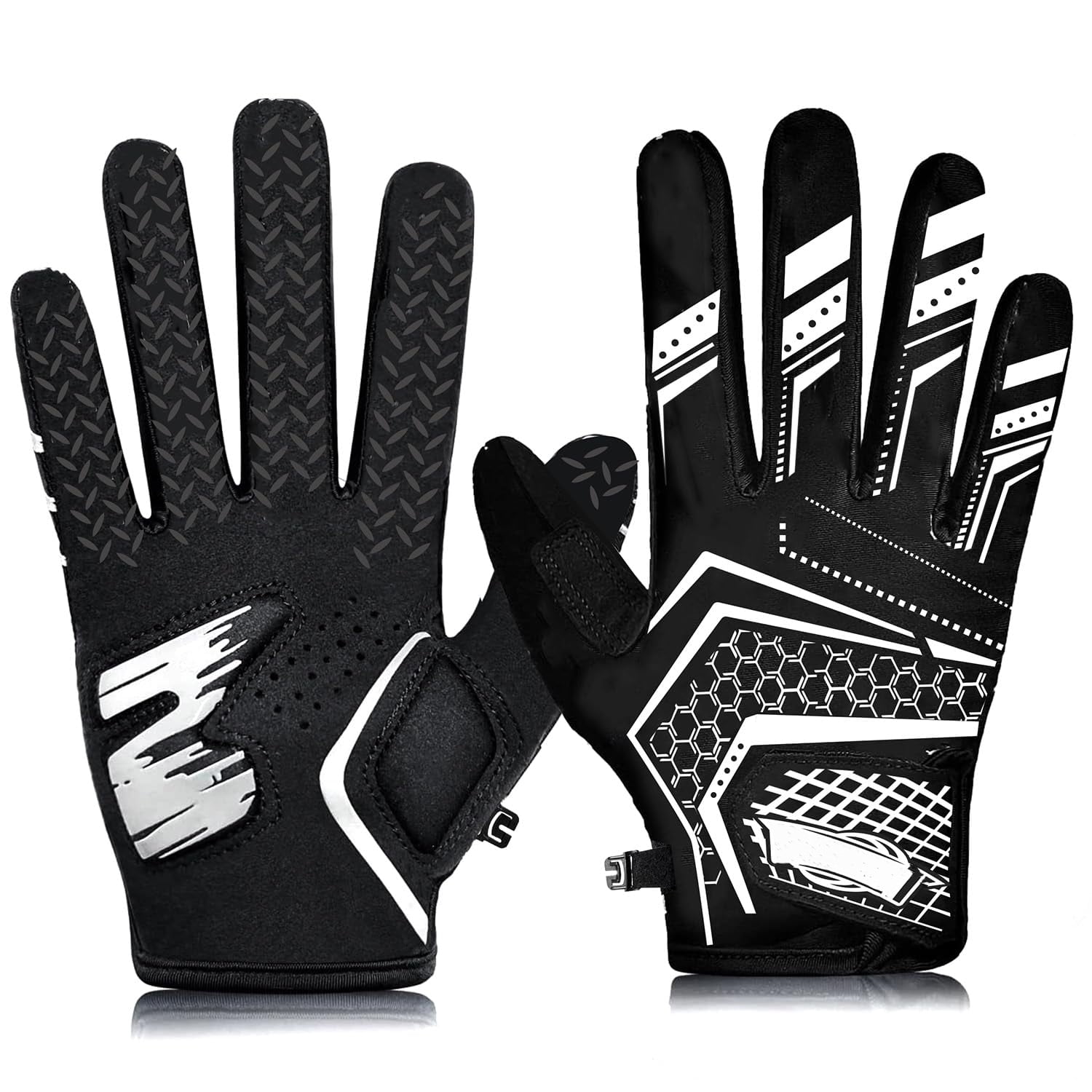 JASCOPRO Adult Baseball Batting Gloves, XL Size, 1 Pair, Black ...