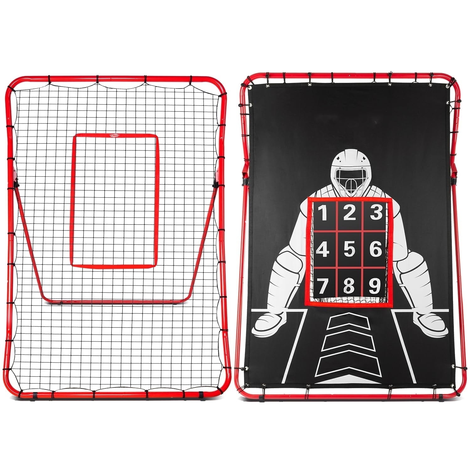 CureCalor Pitch Back Baseball/Softball Rebounder, 6x4Ft Baseball ...