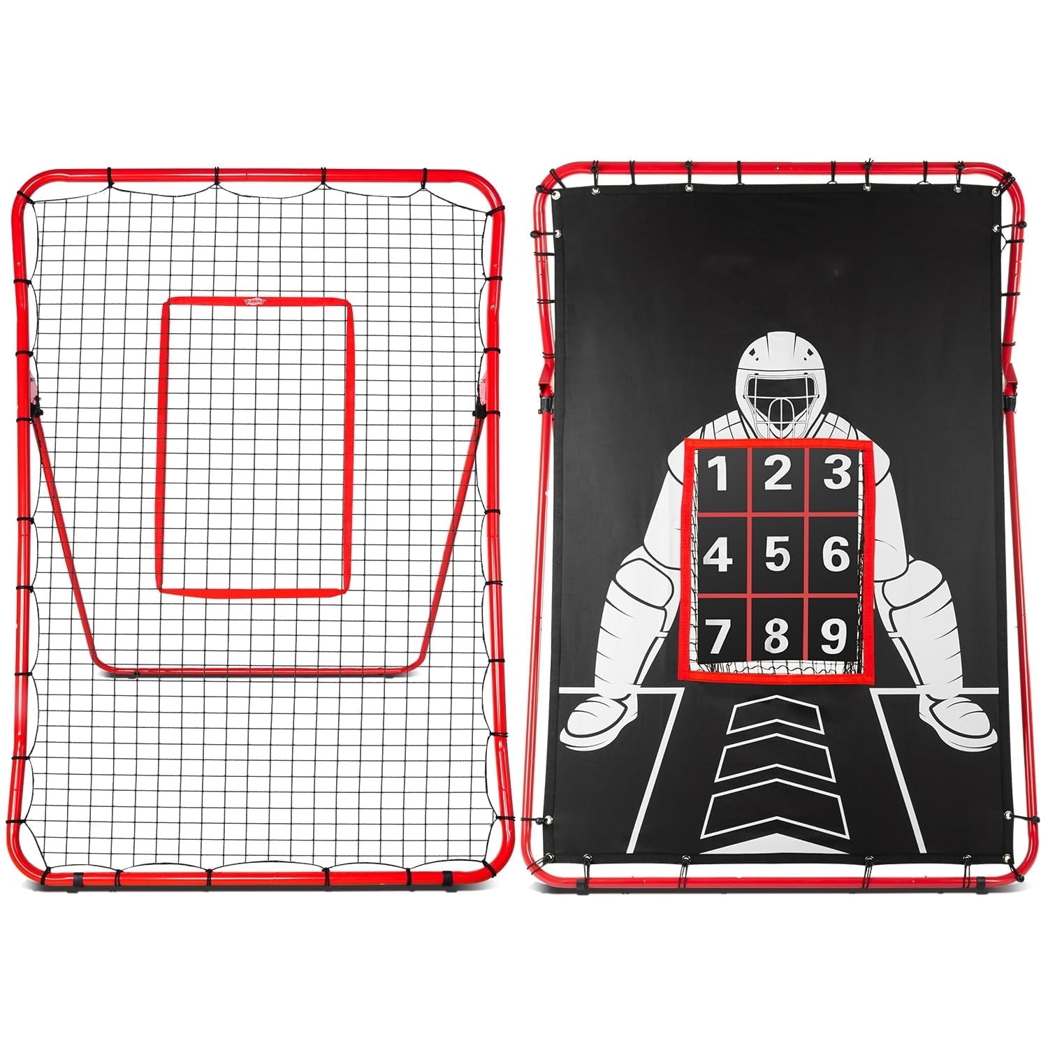 CureCalor Pitch Back Baseball/Softball Rebounder, 6x4Ft Baseball ...