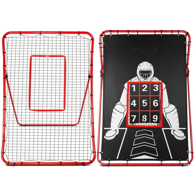 JASCOPRO Pitch Back Baseball/Softball Rebounder, 6x4Ft Baseball ...