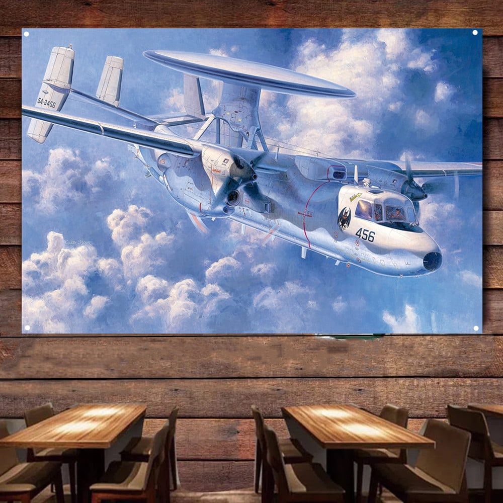 JASDF E-2C Hawkeye AWACS Fighter Jet Poster Wall Charts - Aviation ...