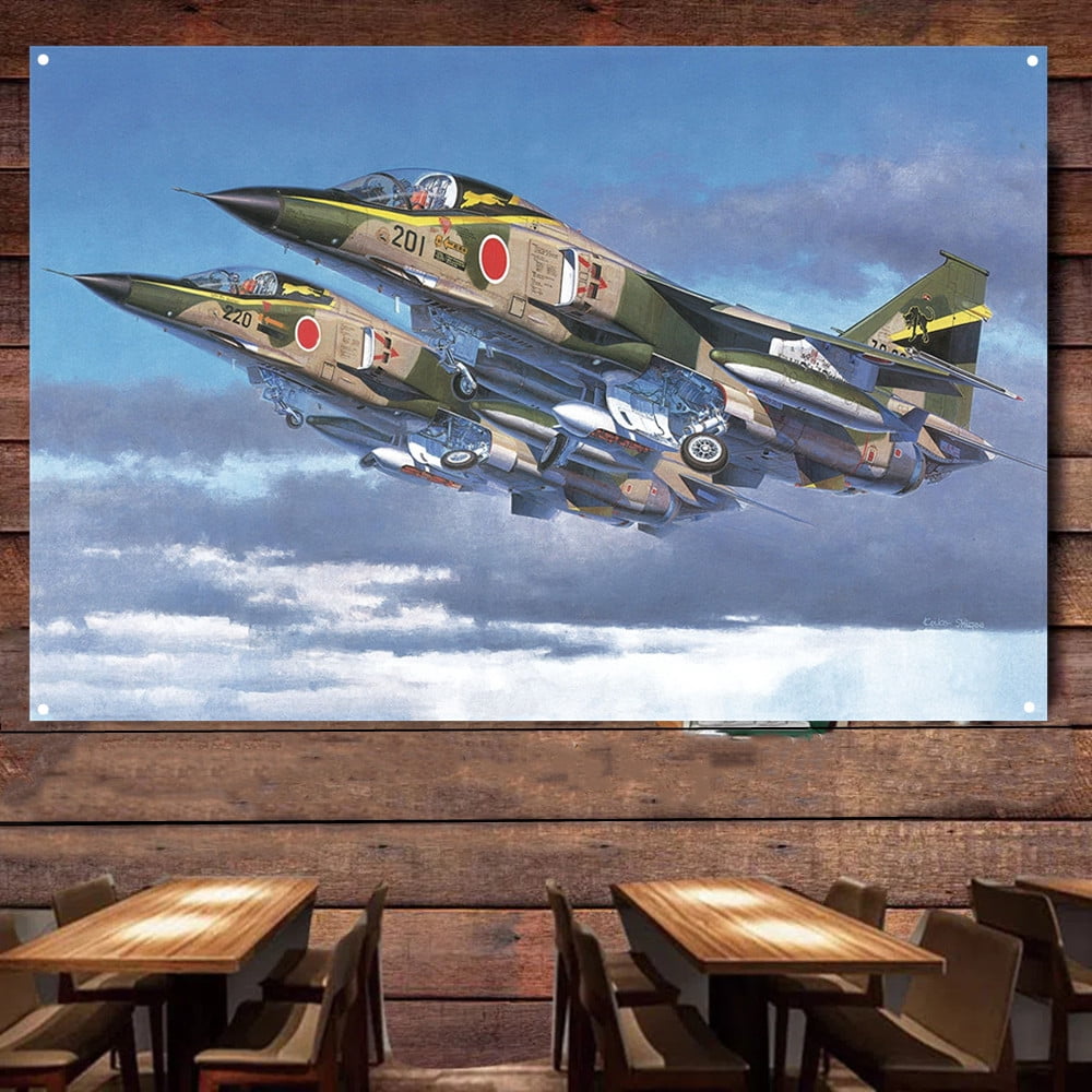 JASDF F-1 Support Fighter Jet Poster Wall Hanging Flag 38" x 57 ...