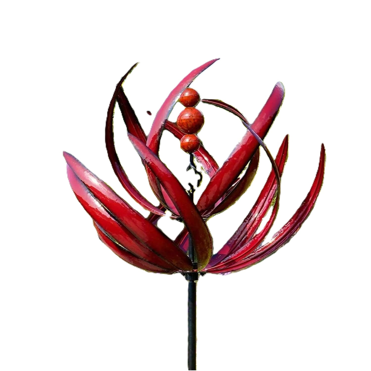 JASGARDE 360° Outdoor Wind Spinner, Large Garden Pinwheels Metal Wind ...