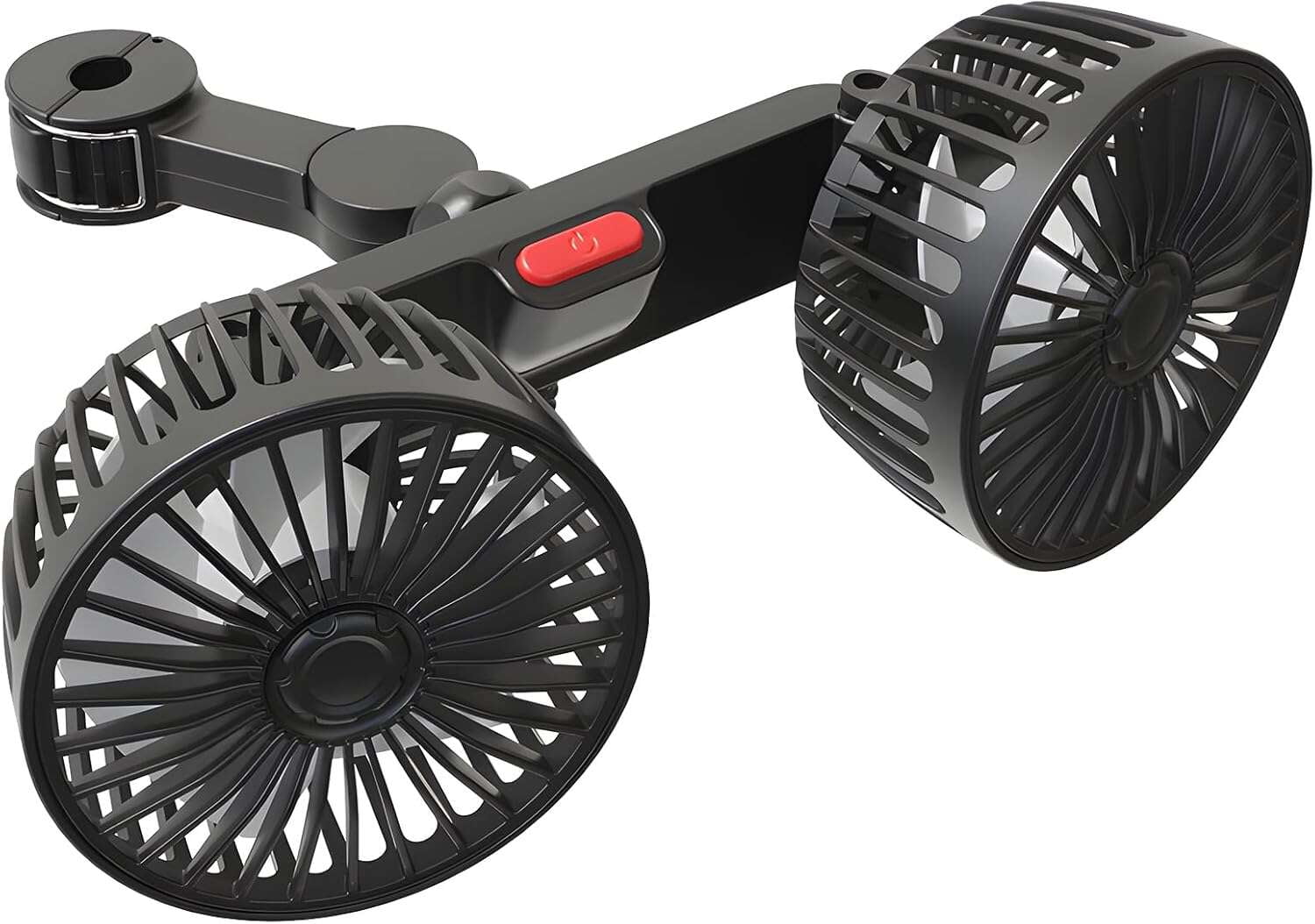 JASGARDE Car Backseat Fan, Dual Car Clip Fans 360 Degree Rotatable ...