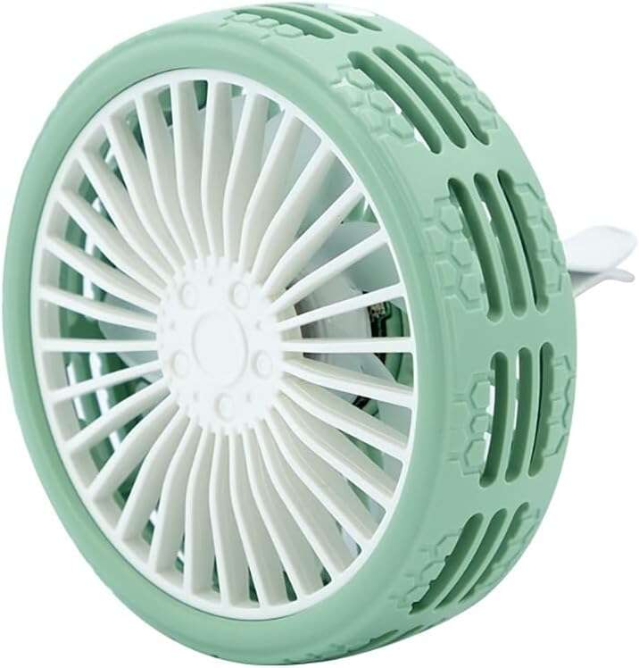 JASGARDE Mini Fan for Car Tire-Shape Cooling Fan for Summer, USB Clip ...