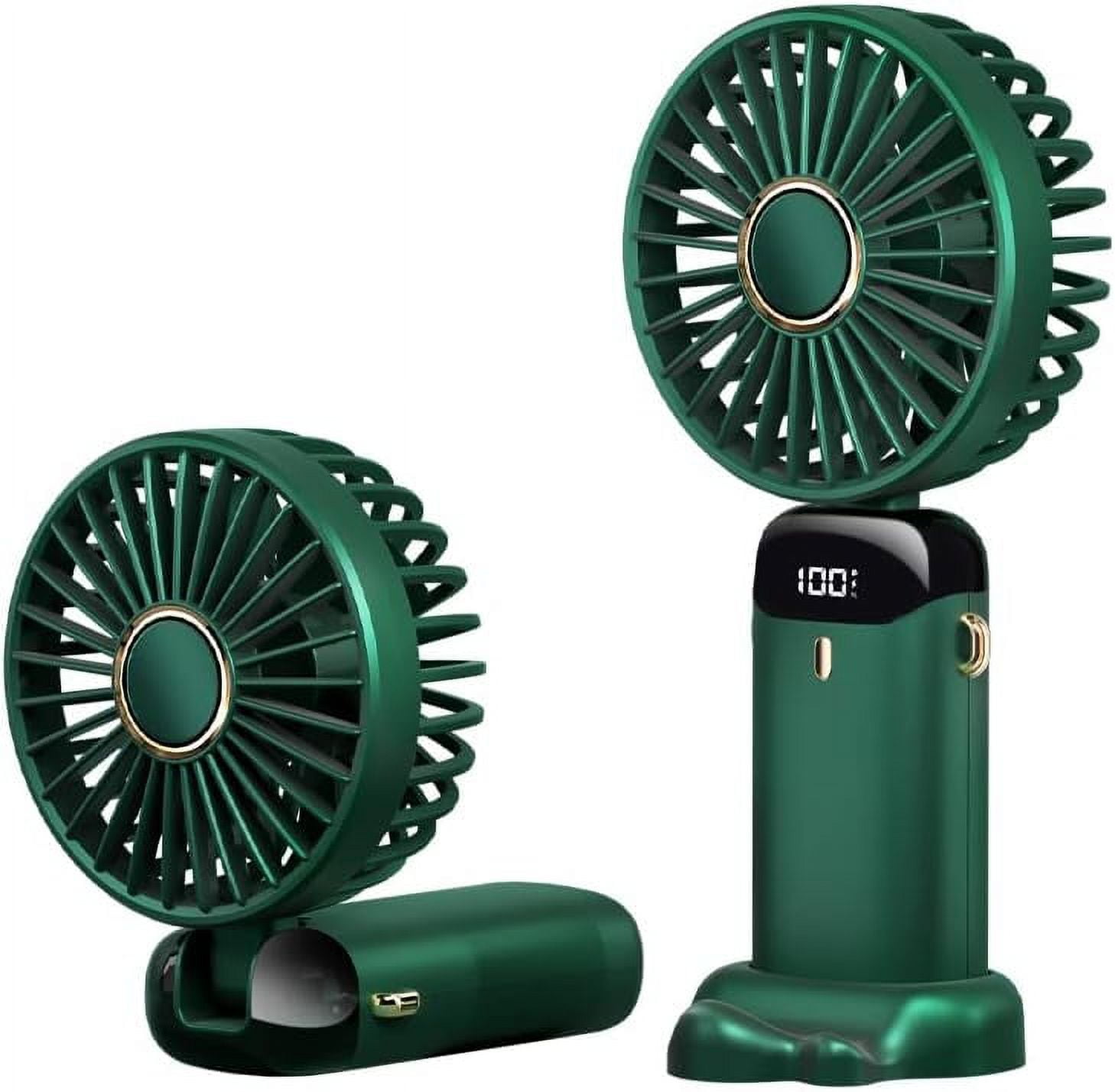 JASGARDE Portable Handheld Fan, Battery Operated Fan with Base, 8 Hours ...