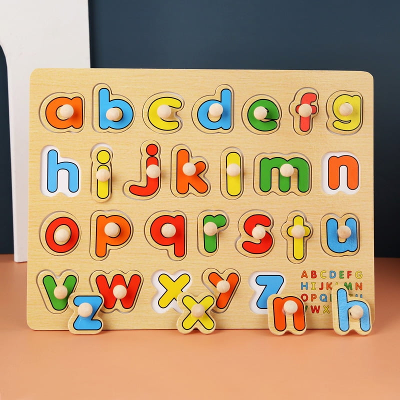 JASGARDE Wooden Peg Puzzle for Toddlers 1 2 3 4 Years Old, Montessori ...