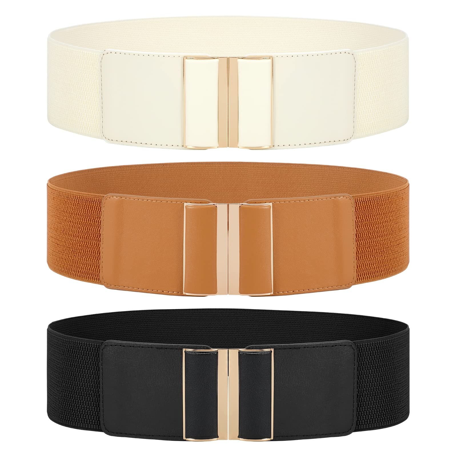 JASGOOD Belts for Women Wide Elastic Belt for Dresses Ladies Waist ...