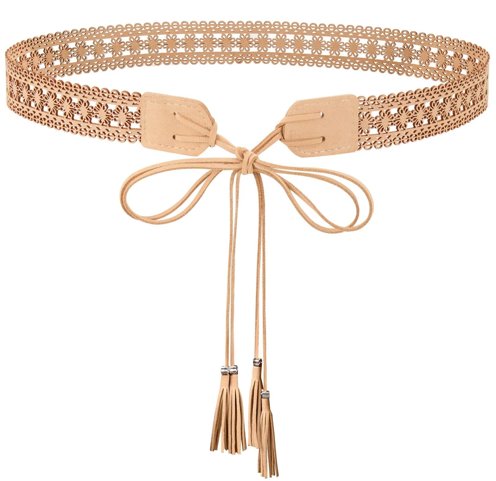 JASGOOD Boho Braided Tassel Belt for Women Western Ethnic Dress Belts ...