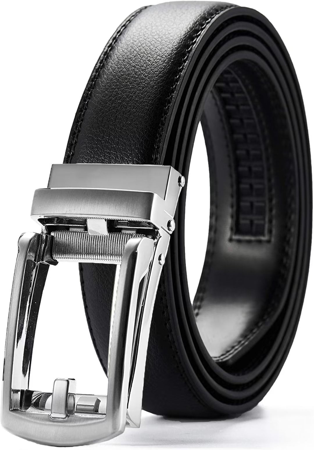 JASGOOD Click Belts for Men Leather Ratchet Dress Belt,Black - Walmart.com