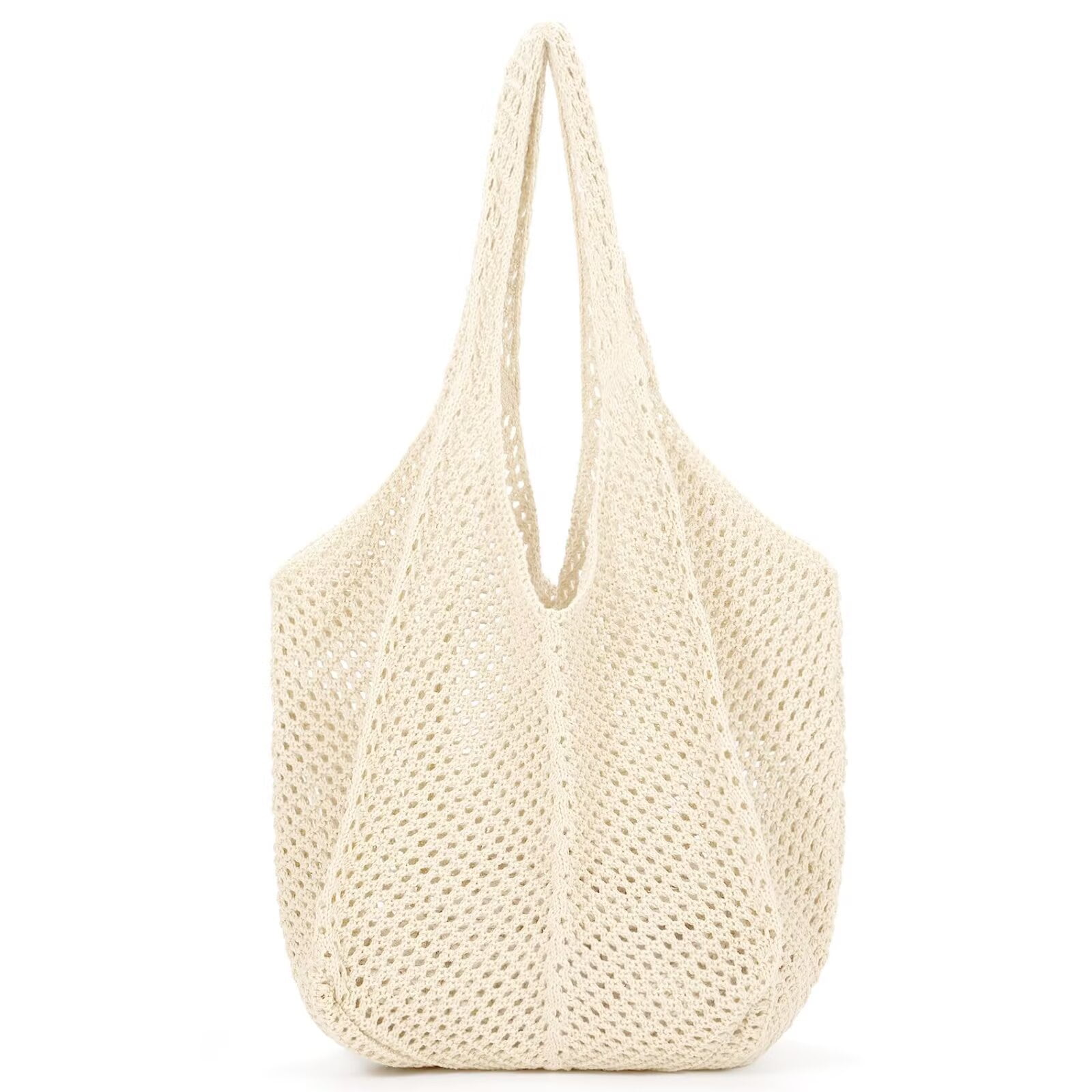 JASGOOD Crochet Mesh Beach Tote Bag Summer Vacation Aesthetic Shoulder ...