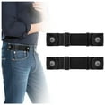 JASGOOD Adjustable No Buckle Elastic Side Belts for Men and Women, Snap-On Closure, 2 Pack ...