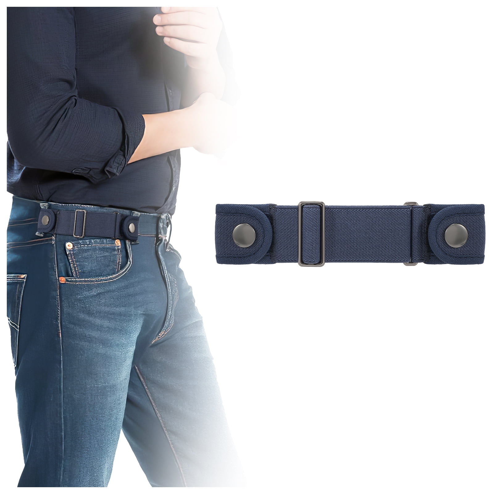 JASGOOD No Buckle Elastic Stretch Adjustable Invisible Side Belts for ...
