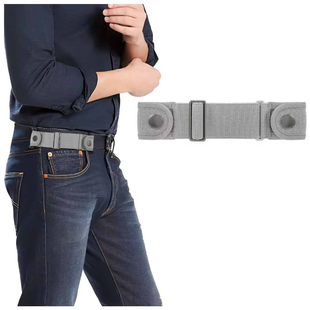 JASGOOD Elastic Belts for Men Women No Buckle Side Belt Stretch ...