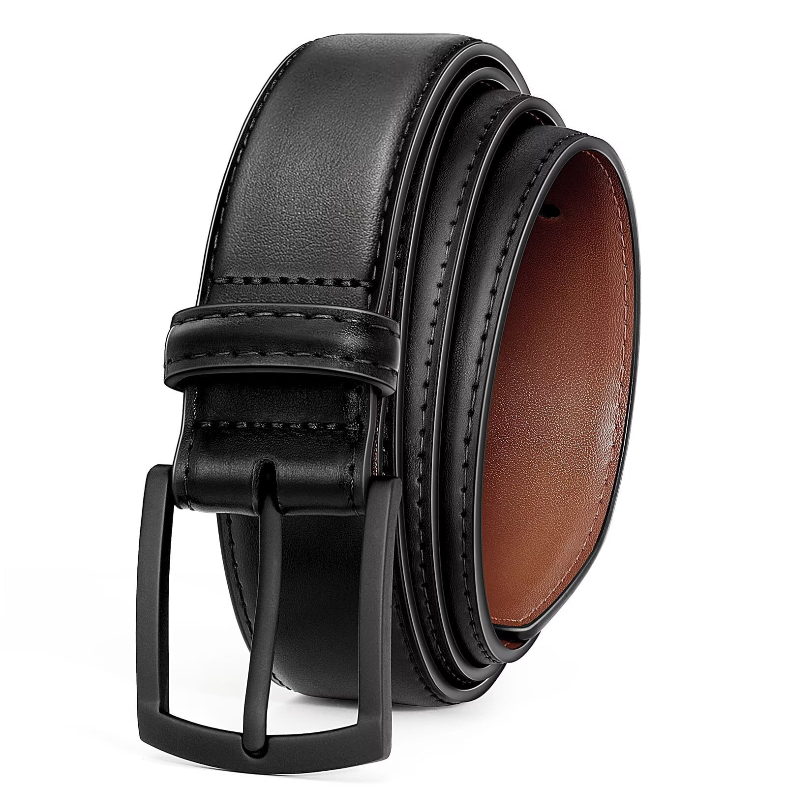 JASGOOD Genuine Leather Belts for Men Casual Dress Belt With Single ...
