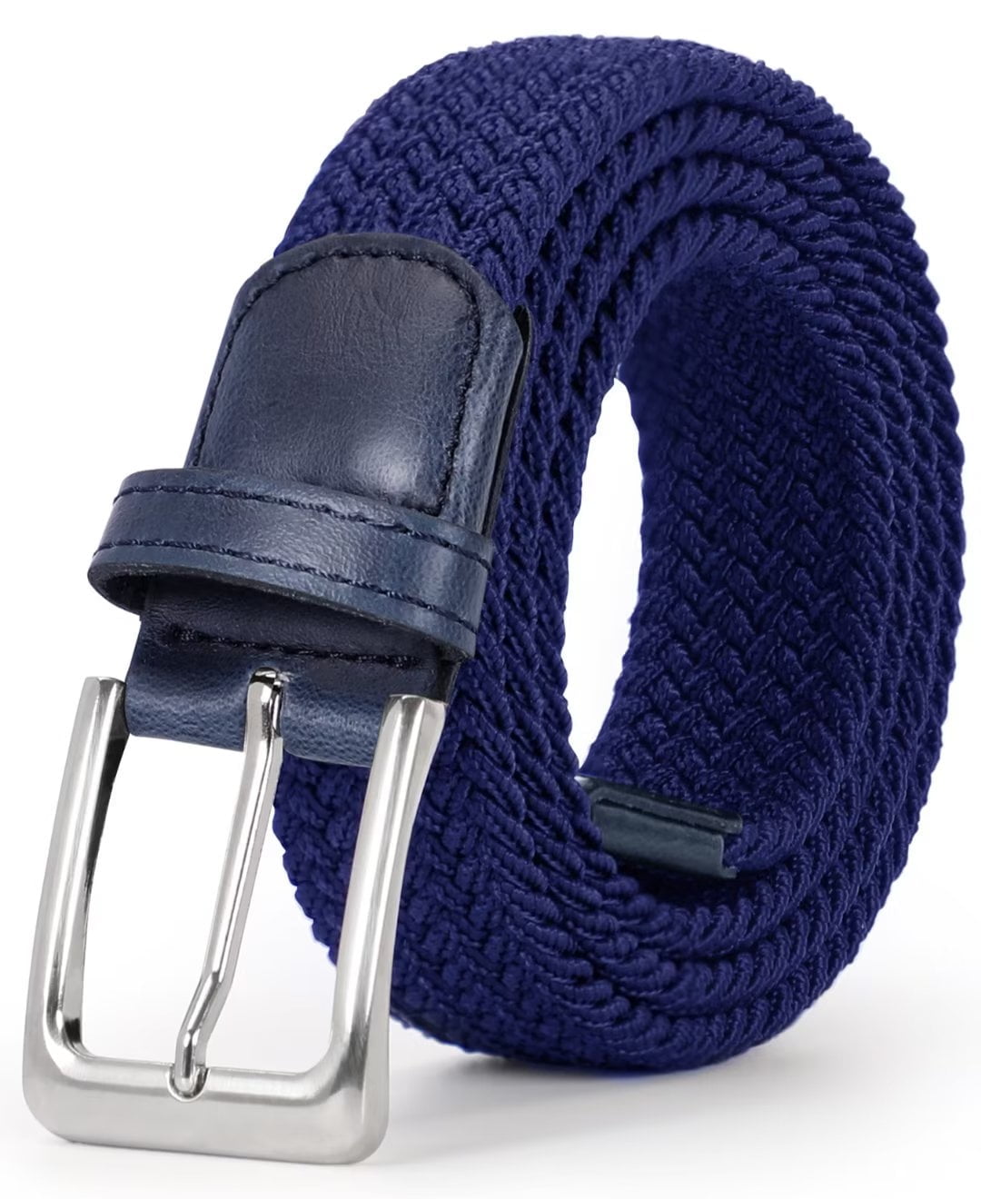 JASGOOD Men Woven Stretch Belts Braided Golf Elastic Blue Belt ...