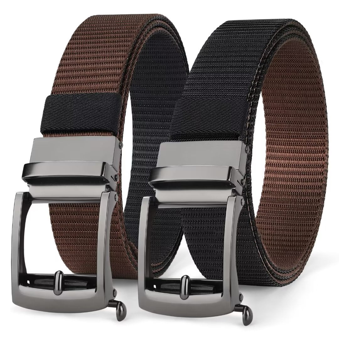 JASGOOD Reversible Belts for Men Nylon Golf Ratchet Belt Mens 2 in 1 ...