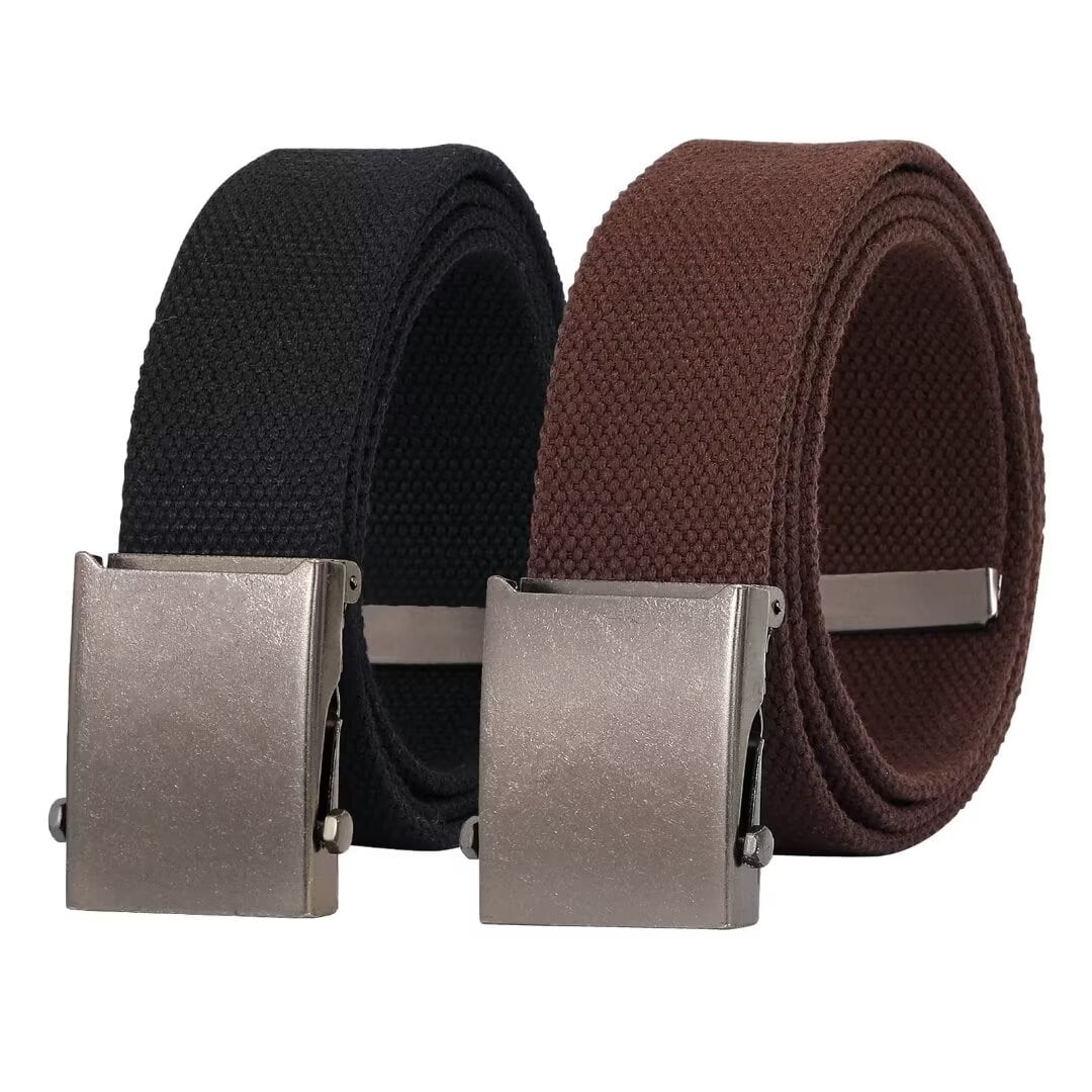 JASGOOD Canvas Belts for Men Adjustable Web Golf Belt with Flip Top ...