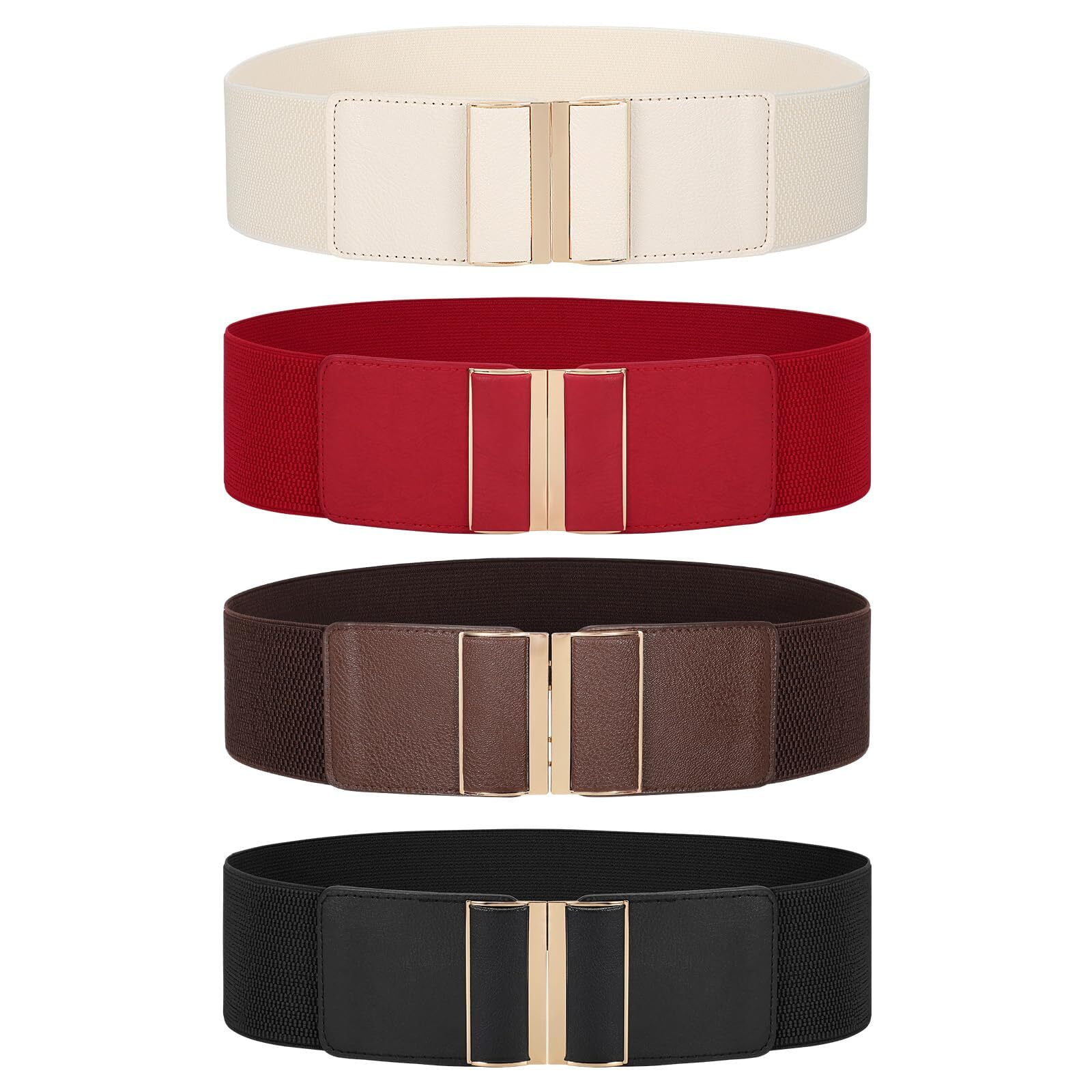 JASGOOD Women Wide Elastic Belt Stretchy Belts for Dresses Ladies Waist ...