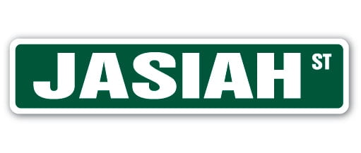 JASIAH Street Sign Childrens Name Room Sign | Indoor/Outdoor | 18" Wide ...