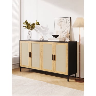 Lifestorey Tabaria Mid-Century Vintage Accent Buffet Cabinet Grey ...