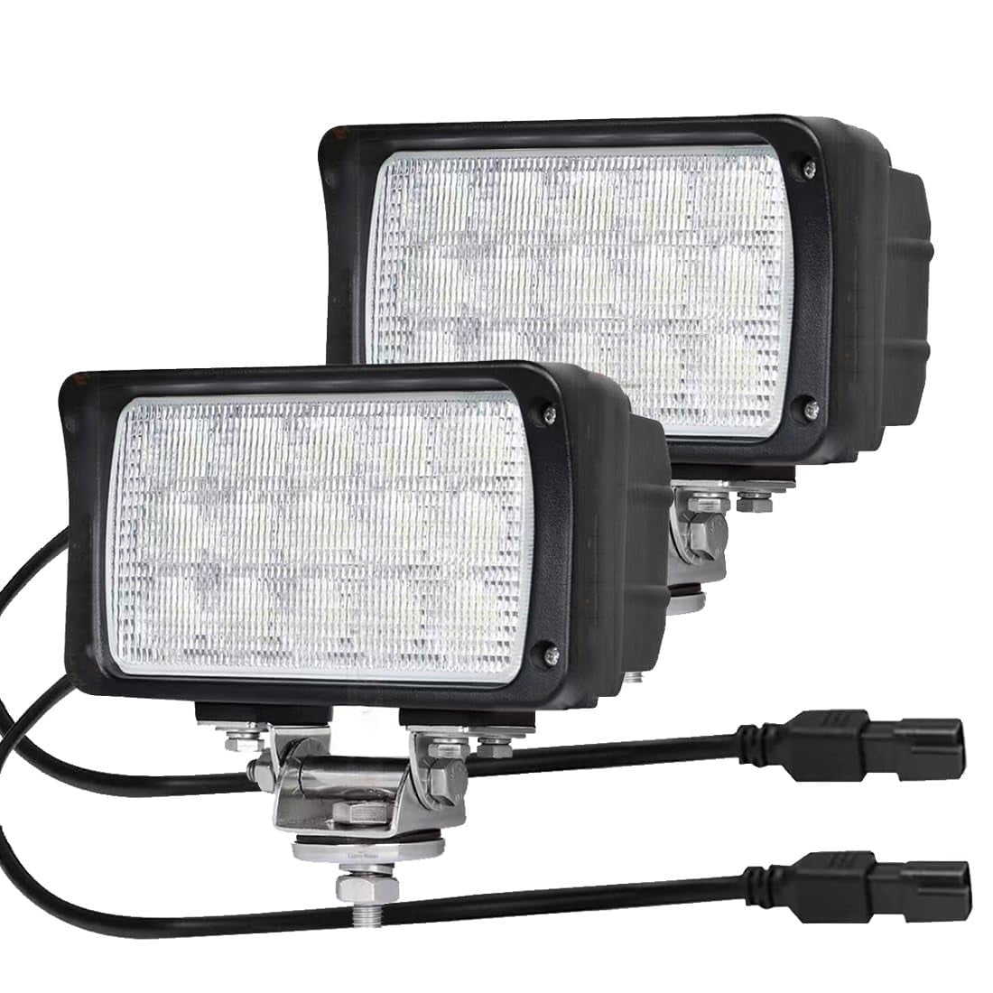 JASLITE 2PACK 6.3IN Led Work Light BSL1 12/24V, High Rectangular 45W ...