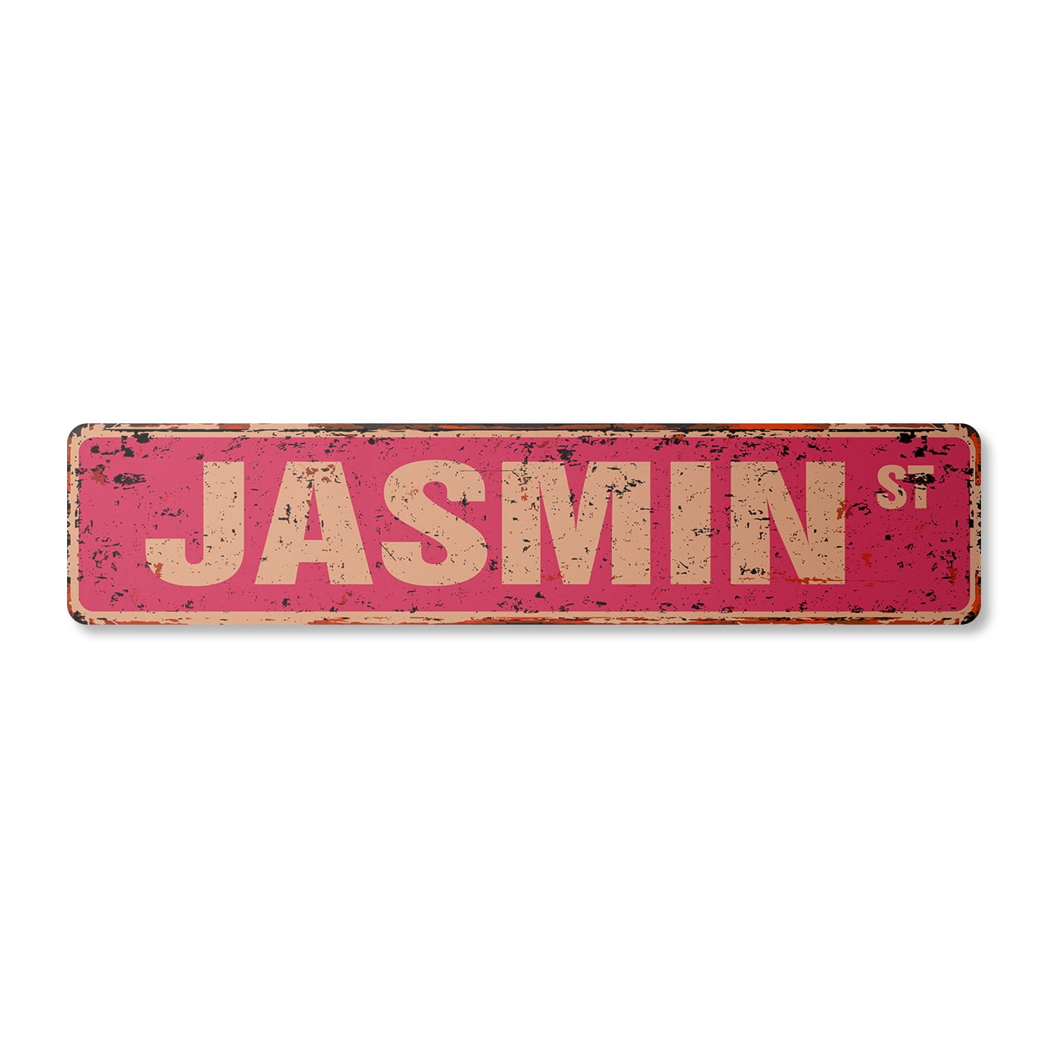 JASMIN Vintage Aluminum Street Sign Childrens Name Room Metal Sign ...