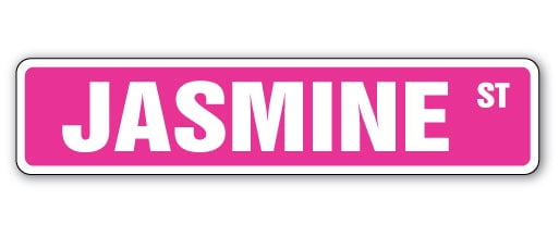 JASMINE Street Sign Childrens Name Room Sign | Indoor/Outdoor | 30 ...