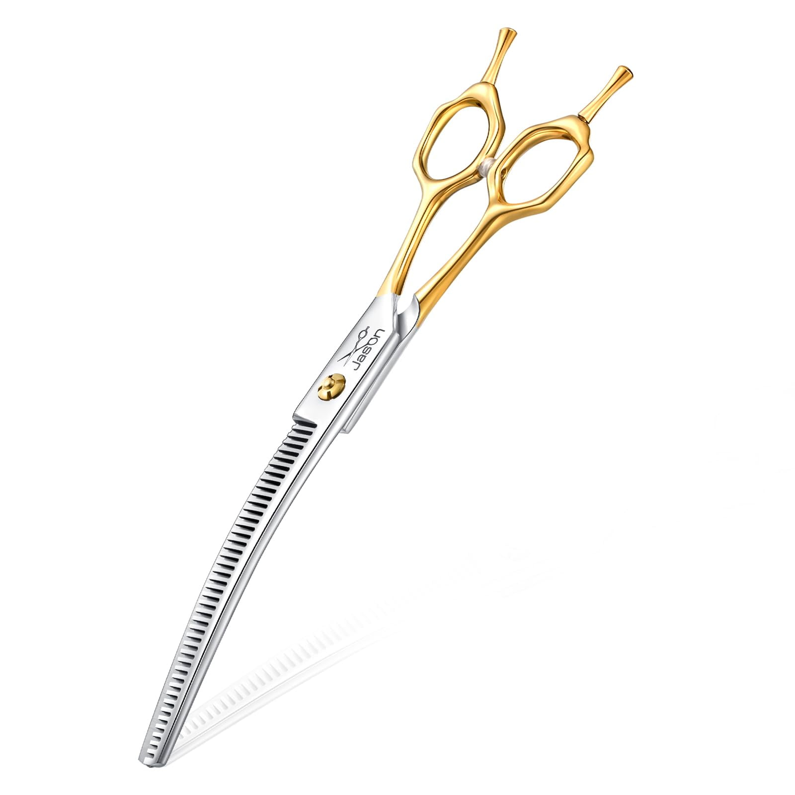 JASON Curved Thinner Dog Scissors - Ergonomic Updated Dog Grooming ...