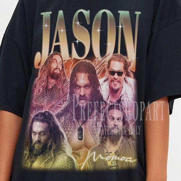 JASON MOMOA Shirt, Jason Momoa Hawaiian Actor T-shirt, Vintage Jason ...